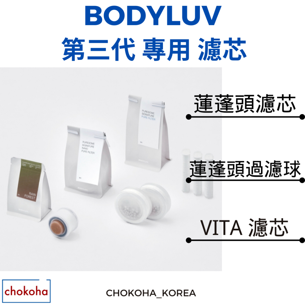 [BODYLUV] 第3代 專用 蓮蓬頭濾芯, 蓮蓬頭過濾球, vita濾芯 現貨 快送 Chokoha🇰🇷 | 蝦皮購物