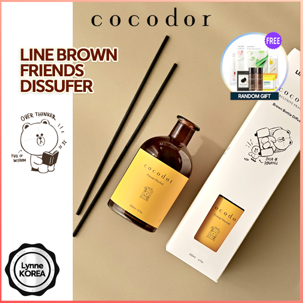 Cocodor LINE Friends Brown and Friends 棕瓶擴香器 200ml + 纖維棒 5P/ | 蝦皮購物