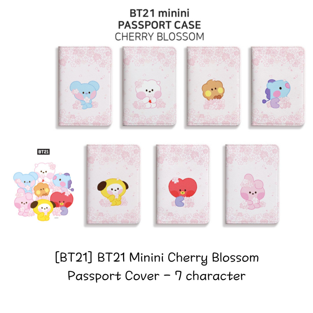 * 最後庫存 * [BT21] BT21 Minini 櫻花護照套 - 7 個角色 | 蝦皮購物