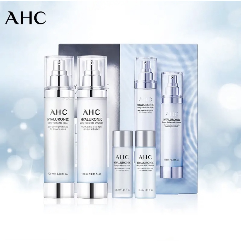 韓國 AHC 超值四件套組 (神仙水100ml+30ml)+(神仙乳液100ml+30ml)) | 蝦皮購物