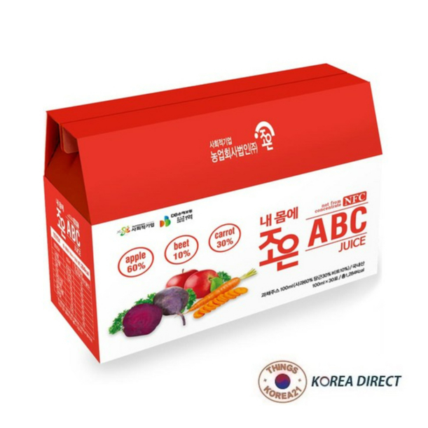 韓國 조은NFC ABC 果汁(蘋果 胡蘿蔔 紅甜菜)100ml x 30 包 | 蝦皮購物