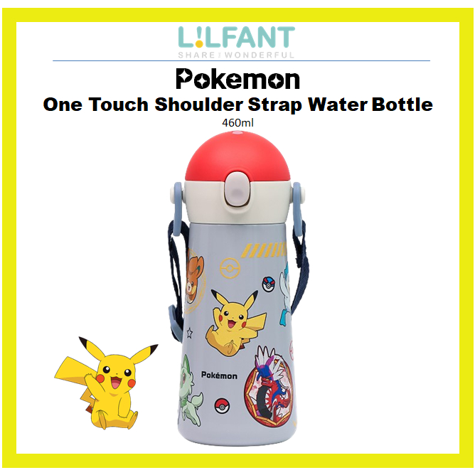 [LILFANT] Pokemon 一鍵式肩帶水壺 460ml | 蝦皮購物