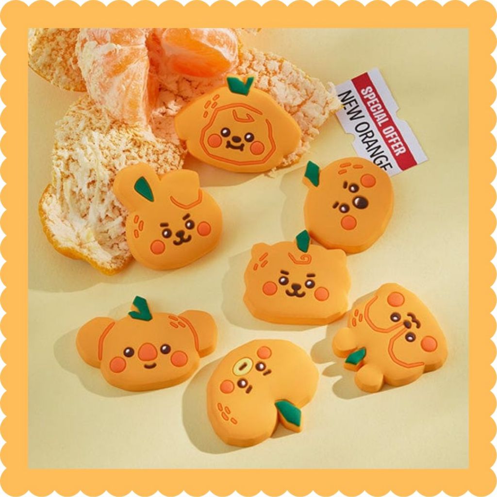 [BT21]] Bts Character Baby Orange 派對矽膠磁鐵 | 蝦皮購物