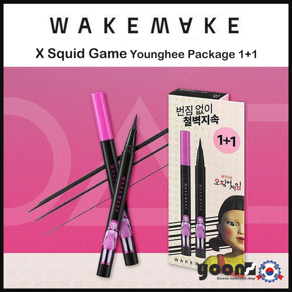 [WAKE Make X Squid Game] Iron Wall Pen 眼線筆 3 色 Younghee 套裝 1 | 蝦皮購物