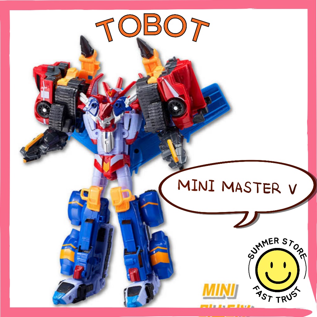 Tobot V Mini MASTER V 6 車輛變成組合機器人玩具 | 蝦皮購物