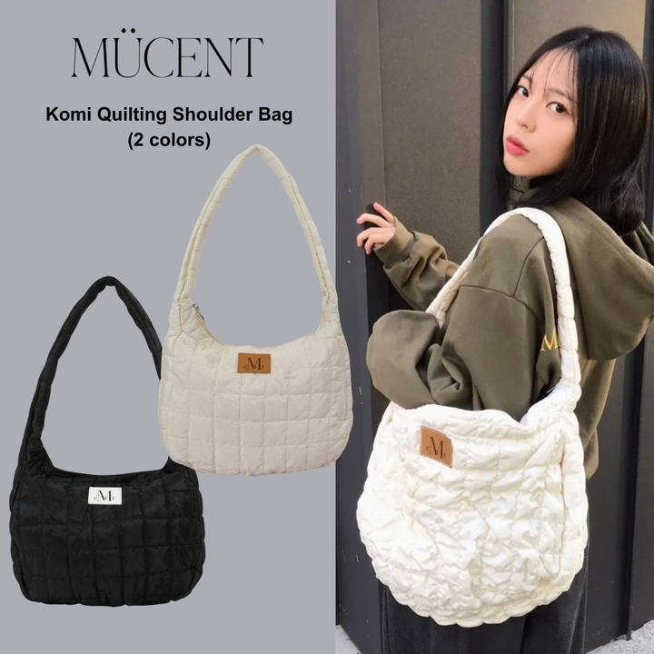 [MUCENT] Komi 絎縫單肩包 (2色)/ 从韩国出发 | 蝦皮購物