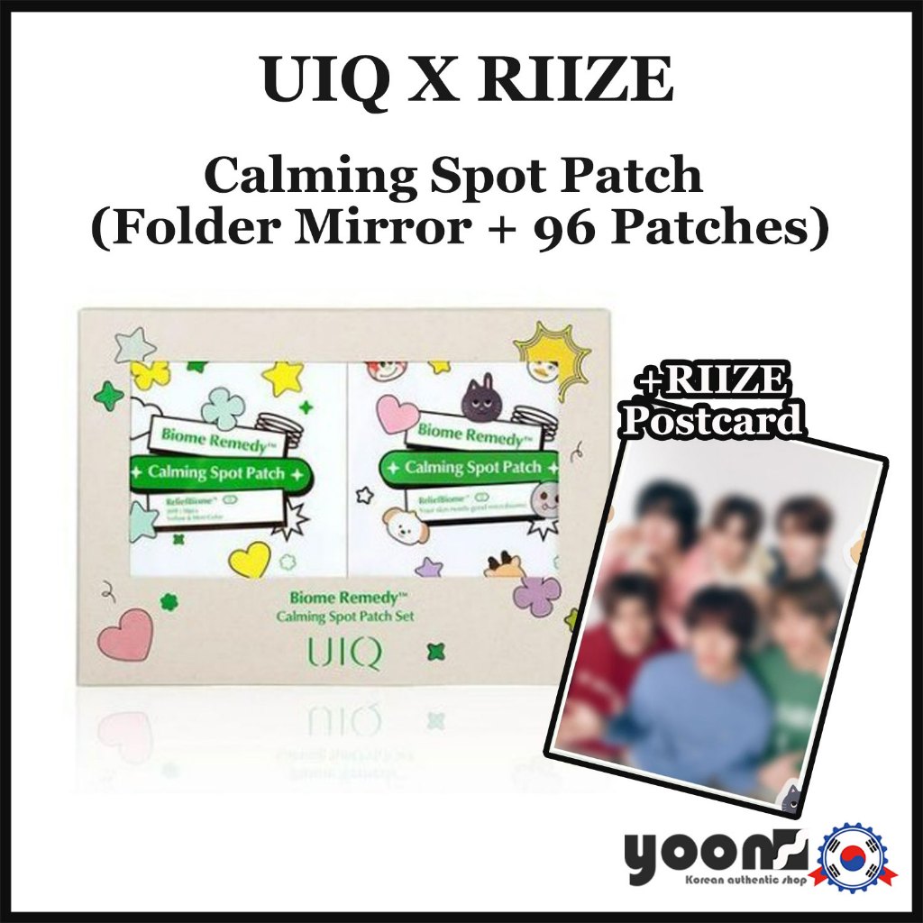 [UIQ X RIIZE] Biome Remedy 鎮靜斑貼(文件夾鏡子 + 96 貼)_來自韓國 | 蝦皮購物