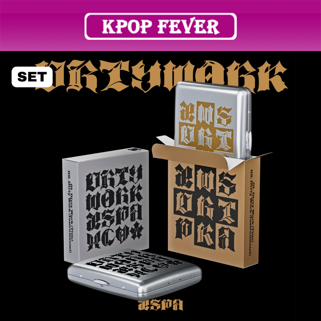 aespa [Dirty Work] 1ST SINGLE ALBUM / Dirty Case Ver. SET | 蝦皮購物