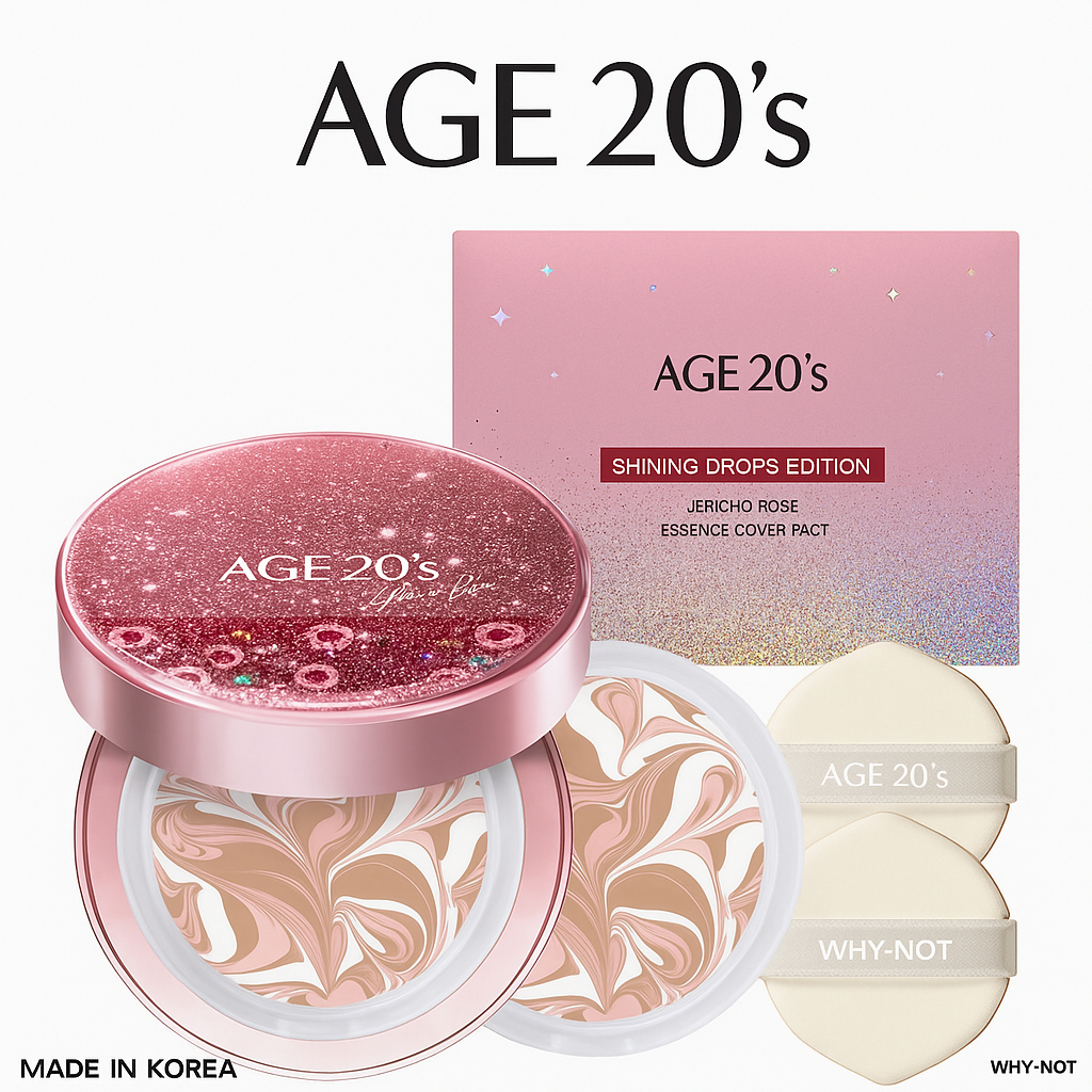 AGE 20's Jericho Rose Essence Cover Pact – Shining Drops Edi | 蝦皮購物