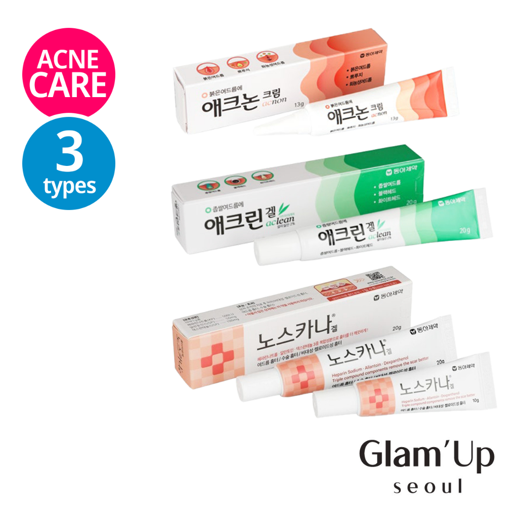 🇰🇷[Dong-a] Acne Care Trio - Acnon Cream13g,Aclean Gel 20g,諾斯 | 蝦皮購物