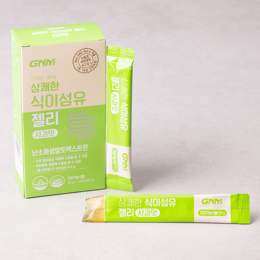GNM清爽膳食纖維果凍蘋果味20g*15包/盒難消化麥芽糊精清腸活性餐後血糖護理非轉基因玉米澱粉提取物/來自韓國首爾 | 蝦皮購物