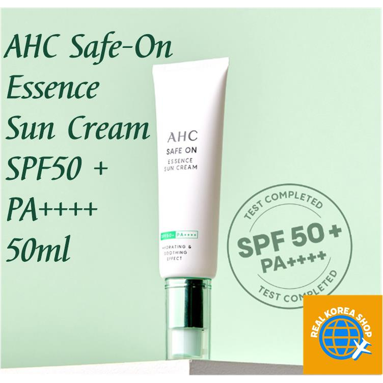 [AHC] Safe-On Essence Sun Cream SPF50 + PA 50ml | 蝦皮購物
