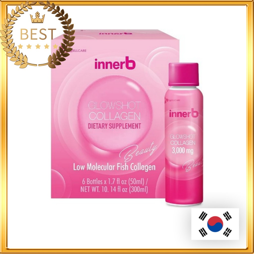 [Inner B] Glow Shot 膠原蛋白 3,000 50ml / 6 瓶│InnerB 透明質酸 CJ WEL | 蝦皮購物