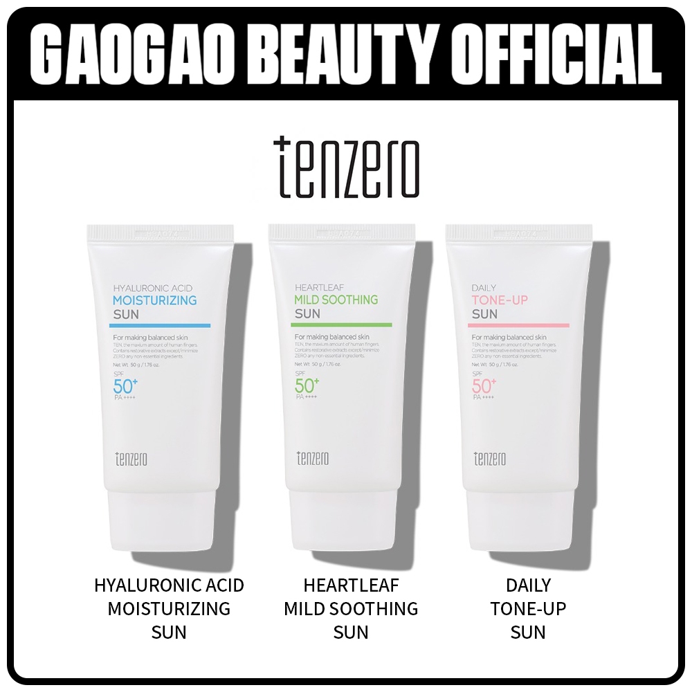 [ TENZERO ] 三款 玻尿酸保濕防曬乳 ┃魚腥草溫和舒緩防曬乳 ┃日常提亮防曬乳 SPF 50+ PA++++ | 蝦皮購物