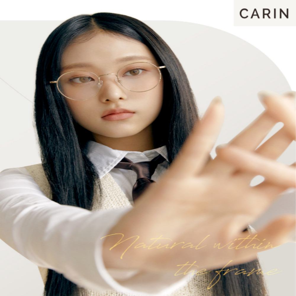 [CARIN] 2024 HENING 眼鏡淺金色 | 舒適/合身/可愛眼鏡/可愛 | 韓國流行款式直送/學生日常韓國眼 | 蝦皮購物