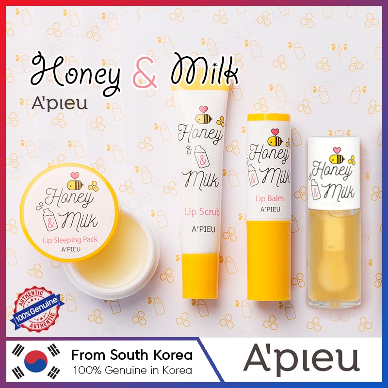 [A'PIEU] Apieu Honey & Milk 韓國 蜂蜜牛奶護唇油 唇油 唇膜 蜂蜜唇油 Hon | 蝦皮購物