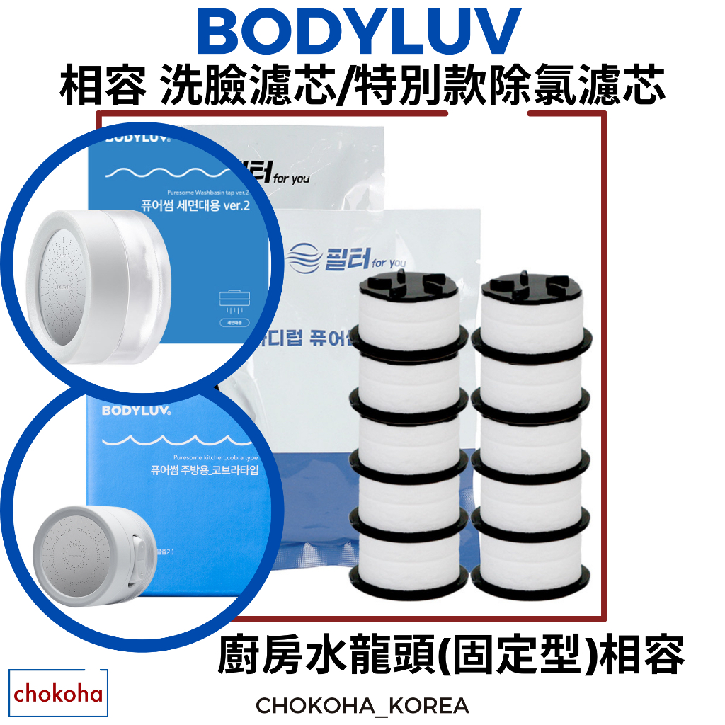 韓國現貨 [BODYLUV] 洗臉過濾器/廚房過濾器 (固定型) 此濾芯兩種過濾器皆可相容通用 Chokoha🇰 | 蝦皮購物