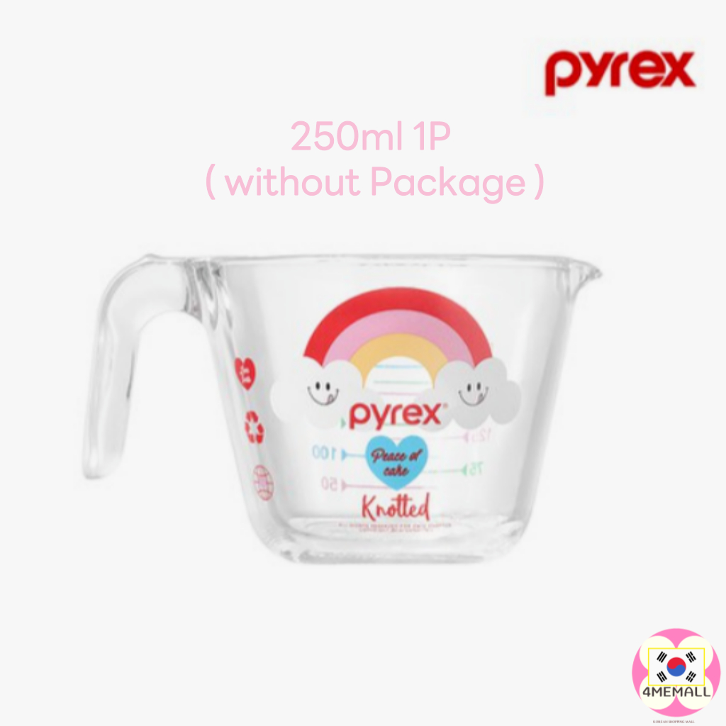 [Pyrex X Knotted] by Corelle Brands 玻璃量杯燒杯 250ml 500ml 1L 3P | 蝦皮購物
