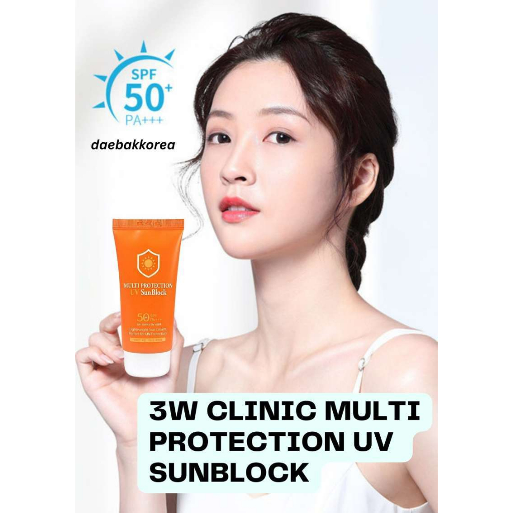 [3WCLINIC] Intensive UV Sunblock Cream SPF 50PA+++ 70ml | 蝦皮購物