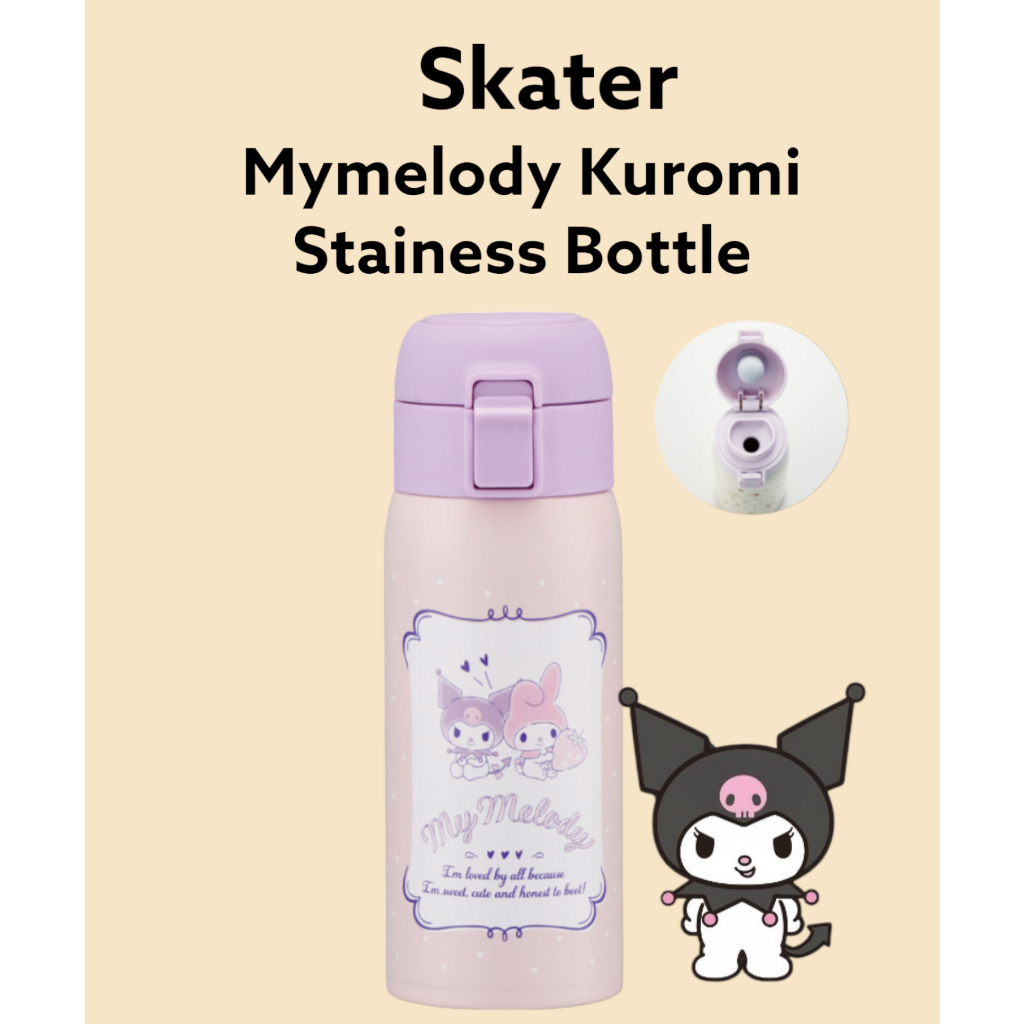 [SKATER] Mymelody & Kuromi 不銹鋼一鍵式冷熱保溫杯 350ml STOT3 | 蝦皮購物