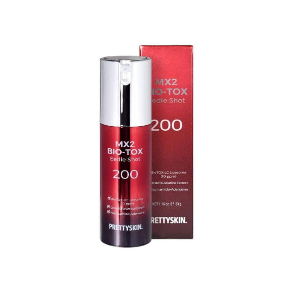 Prettyskin MX2 BIO-TOX 面部精華 Eedle Shot 200 滋養肌膚活膚液水解海綿 33g | 蝦皮購物