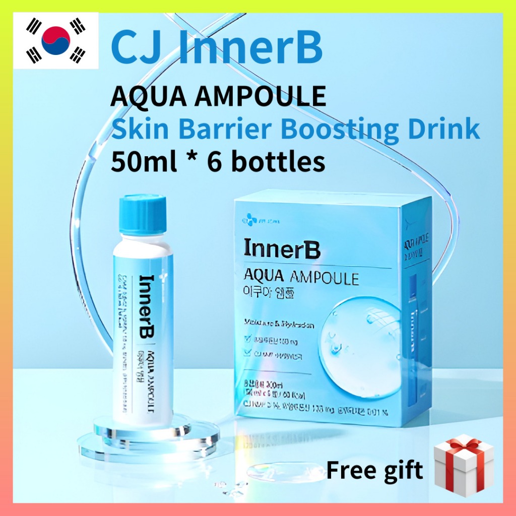 Cj InnerB Aqua 安瓿 50 毫升 x 6 瓶(6 天) | 來自韓國的保濕和皮膚屏障促進飲料 | 蝦皮購物
