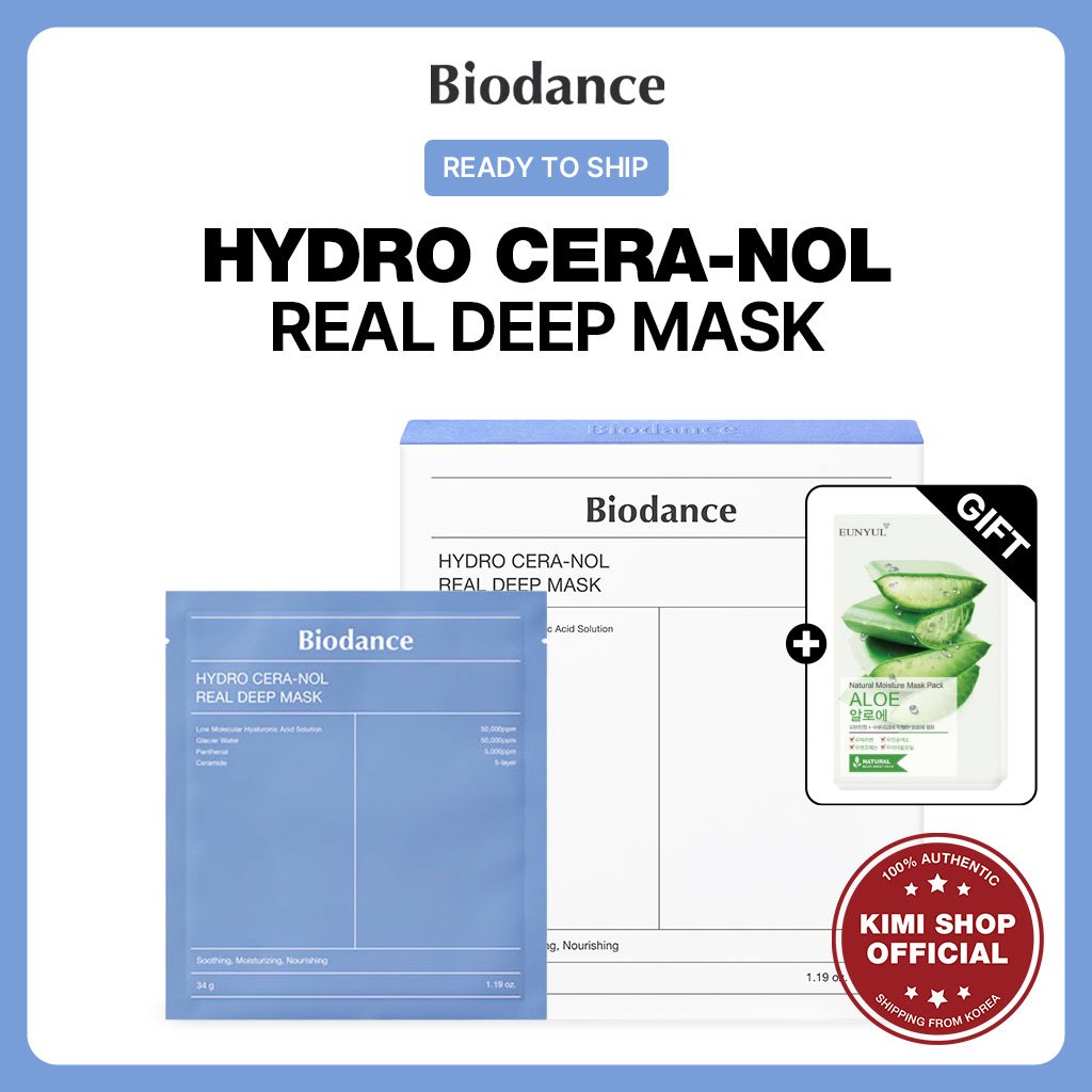 [Biodance] 新深層保濕藍 舒緩鎮靜水光保濕面膜 Hydro Cera-Nol Real Deep Mask | 蝦皮購物