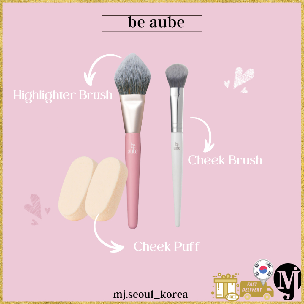 be aube Mute Brush Blush Brush Cheek Brush Cheek Puff | 蝦皮購物