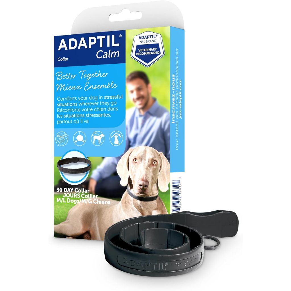 Adaptil Calming On-the-Go Pheromone Collar 適用於中型/大型犬,一個持續平靜的 | 蝦皮購物