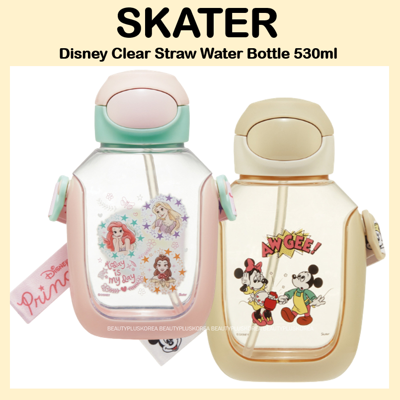 [SKATER] 迪士尼透明吸管水瓶 530ml (公主/米奇) PDSH6DX | 蝦皮購物