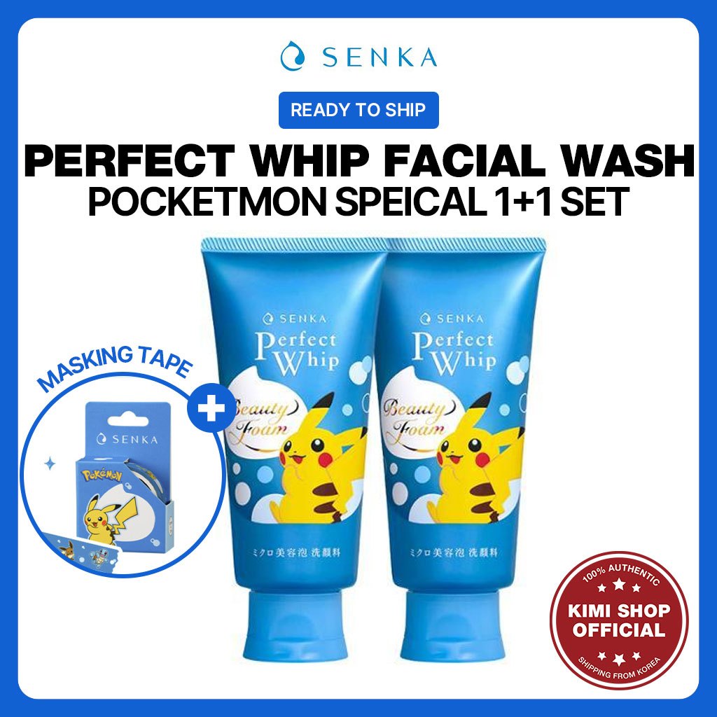 Senka Perfect Whip 潔面泡沫潔面乳 120ml+120ml POKEMON 限量版 | 蝦皮購物