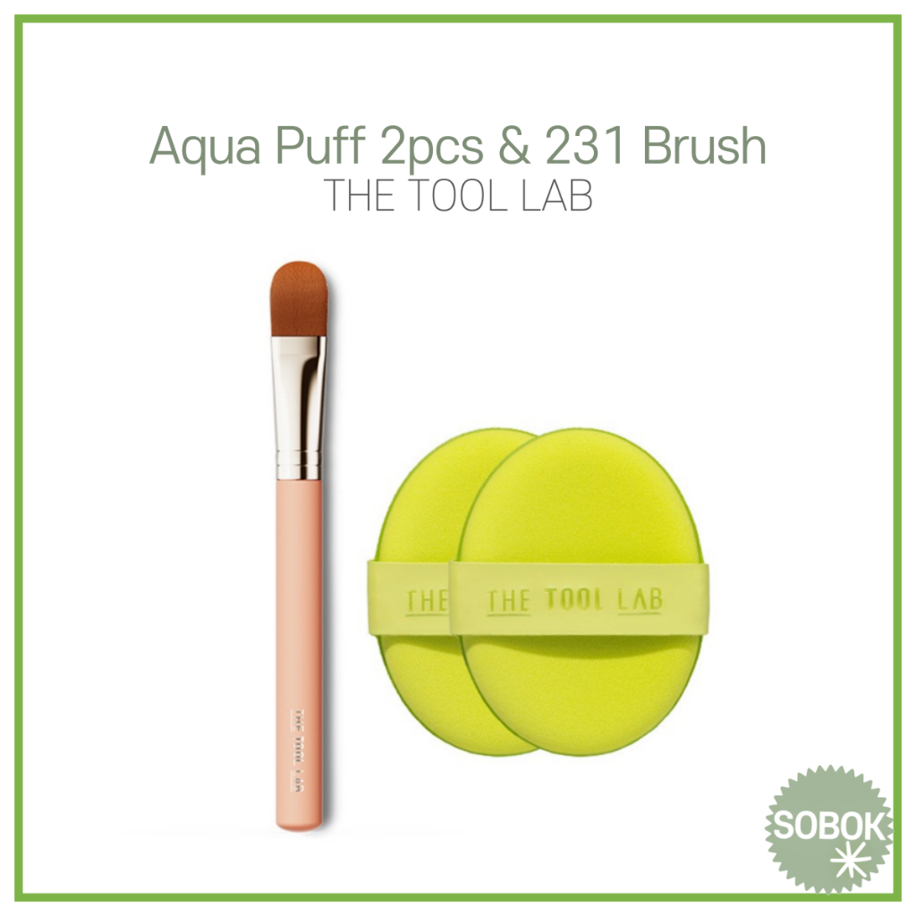 [THE TOOL LAB] Aqua Puff 2pcs & 231 Brush | 蝦皮購物
