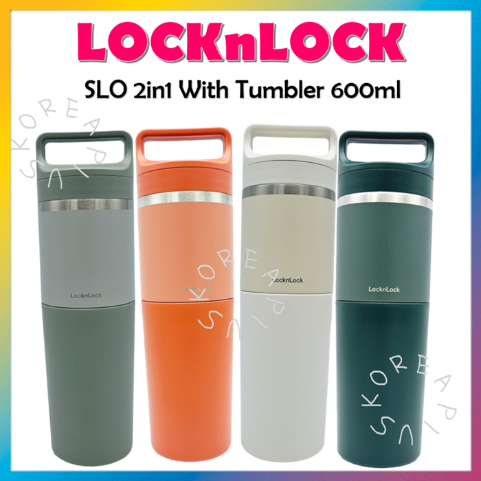 LOCK&LOCK [LOCKnLOCK] Slo 2in1 帶不倒翁 600ml LHC4332 不銹鋼保溫鎖&鎖 | 蝦皮購物