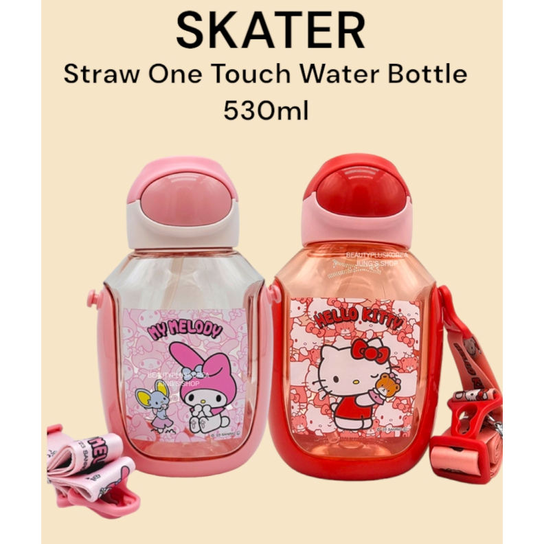 [SKATER] 吸管一鍵式水瓶 530ml PDSH6DX (MyMelody/Kitty) | 蝦皮購物