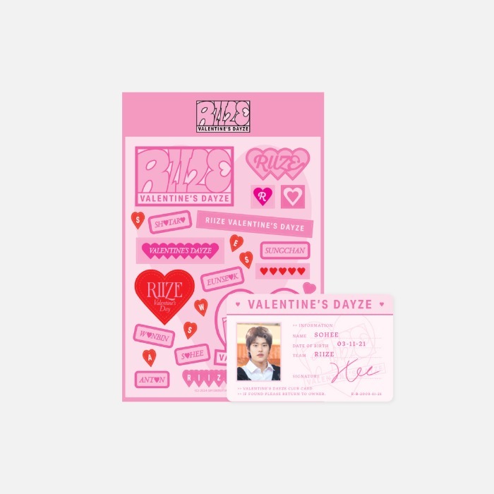 [PREORDER] RIIZE - REMOVABLE STICKER + ID CARD SET (RANDOM) | 蝦皮購物