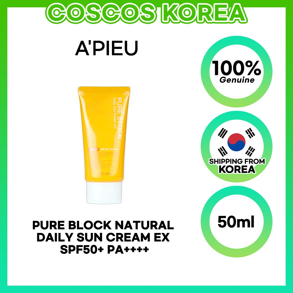 A'pieu Pure Block Natural Daily Sun Cream EX SPF50+ PA++++ 5 | 蝦皮購物
