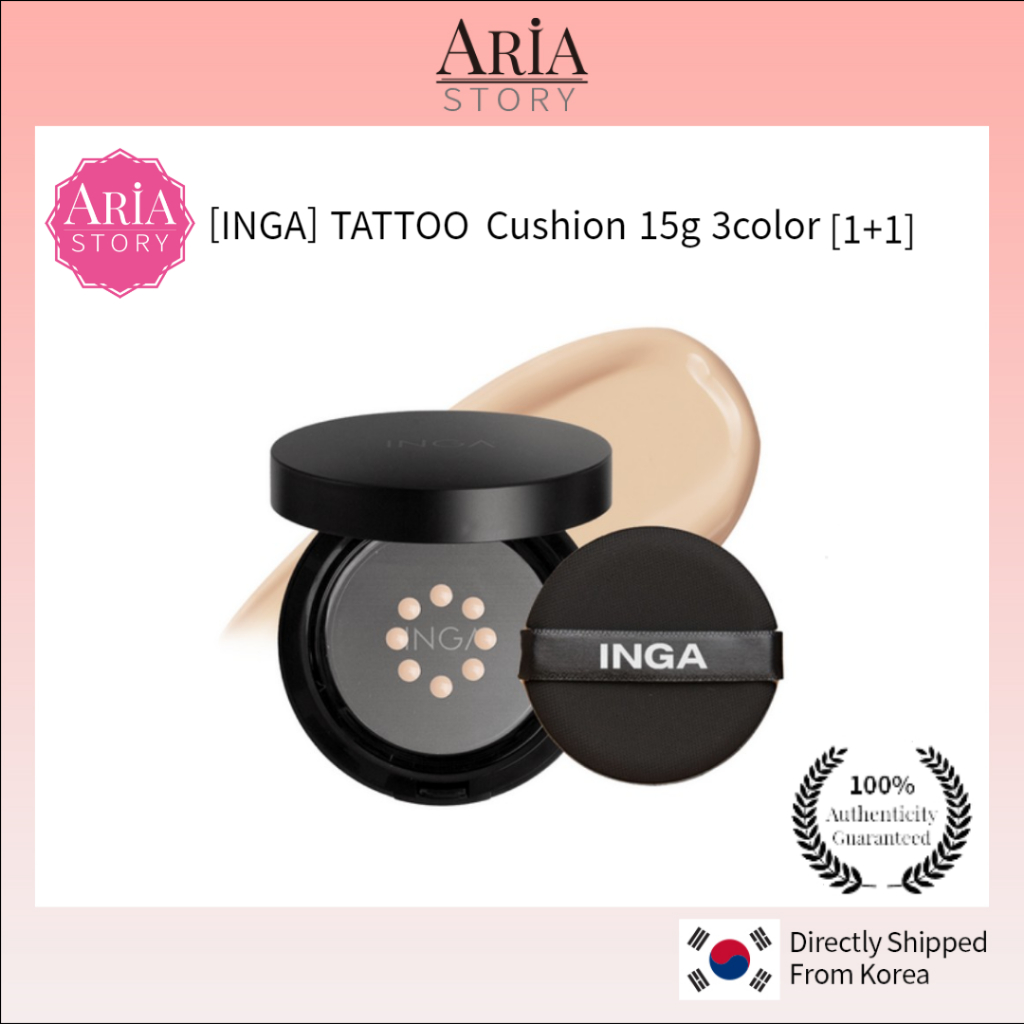 [INGA] (1+1) Tattoo 氣墊 15g 3色 #SPF 35 PA++#Foundation 靠墊 | 蝦皮購物