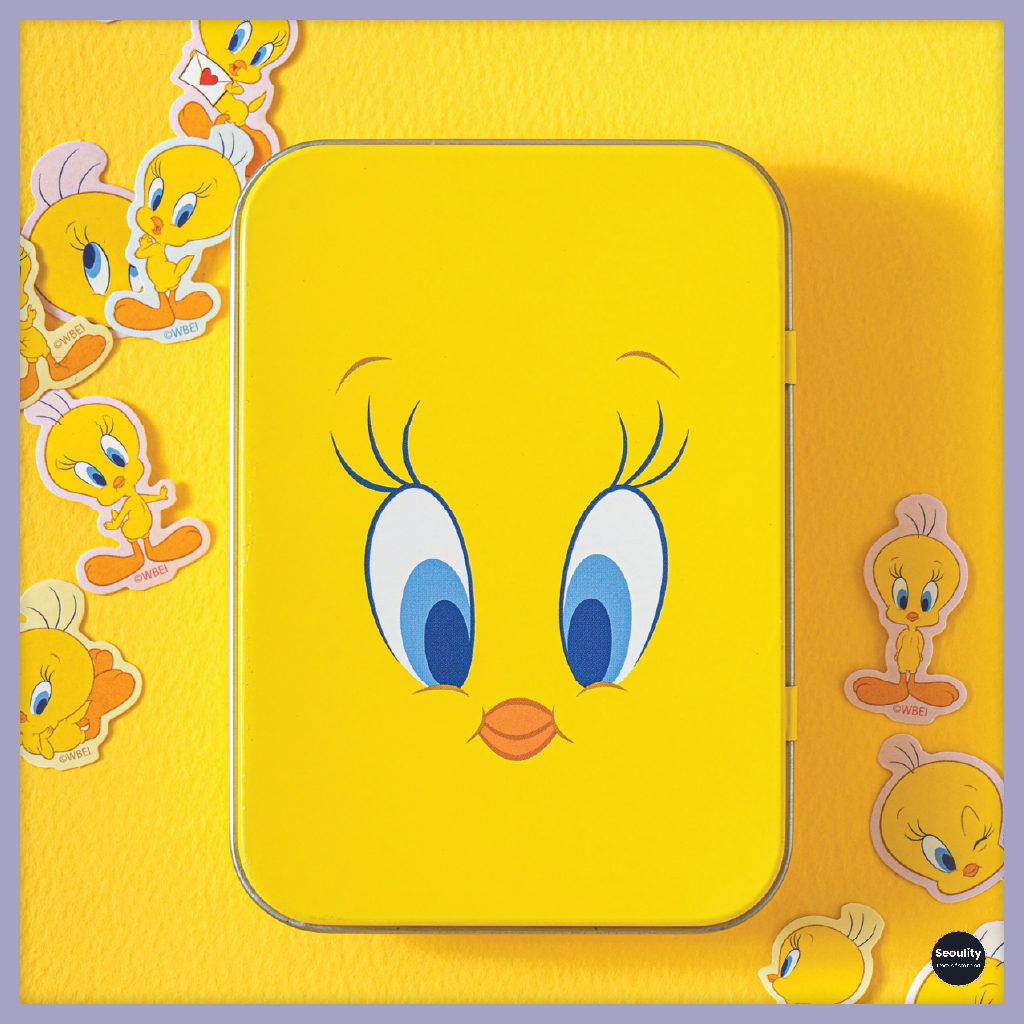 大創 [Daiso Korea] Tweety Sticker & Tin Set|可愛人物貼紙|收藏收納盒 | 蝦皮購物