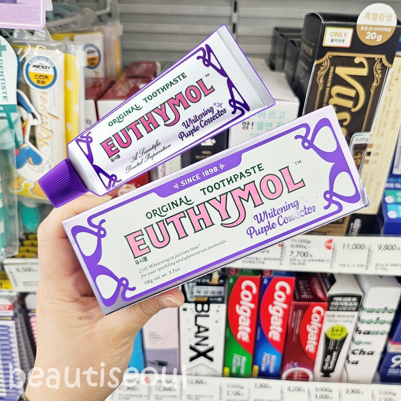 韓國 EUTHYMOL 美白紫色牙膏 106g | 蝦皮購物