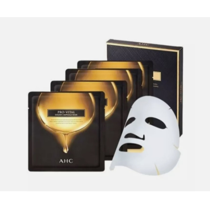 AHC Pro-Vital Golden Ampoule Mask Pack sheet 抗衰老滋養K美容 4片(1盒) | 蝦皮購物