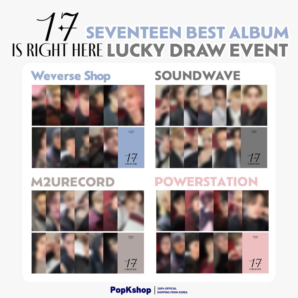 SVT Lucky Draw Photocard SEVENTEEN ALBUM '17 IS RIGHT HERE' | 蝦皮購物