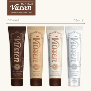 VUSSEN 28 額外美白護理優質牙膏 80 克/包，黃牙，咖啡愛好者，吸煙者白亮牙齒，專業牙齒美白劑 | 蝦皮購物
