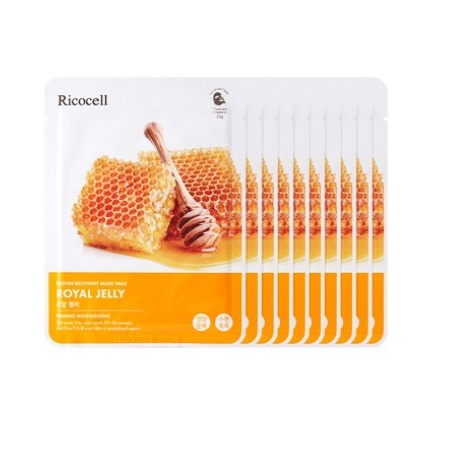 韓國 Ricocell Nature Recovery 蜂王漿面膜 23g、1 包、10、20、50 片 | 蝦皮購物