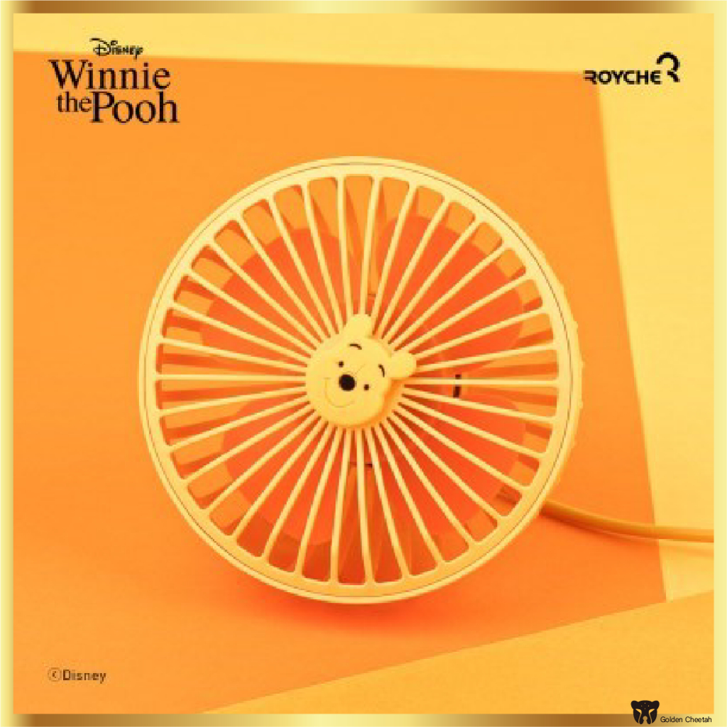 迪士尼 Royche x Disney Winnie the Pooh 迷你 USB 風扇汽車出風口支架風扇 | 蝦皮購物