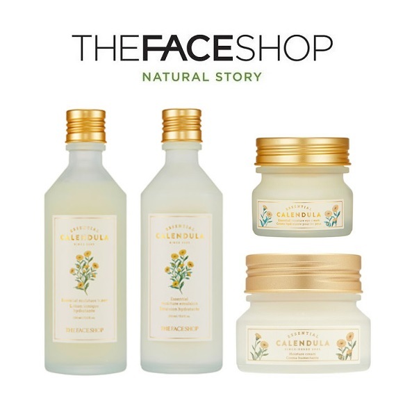 [THE FACE SHOP] Calendula Essential 金盞花精華保濕霜、精華液、乳液、爽膚水 | 蝦皮購物