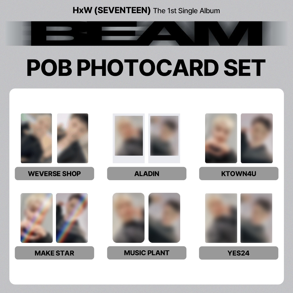 [POB] HOSHI X WOOZI (SEVENTEEN) 第1張單曲專輯 'BEAM' POB 特典照片卡套裝 | 蝦皮購物