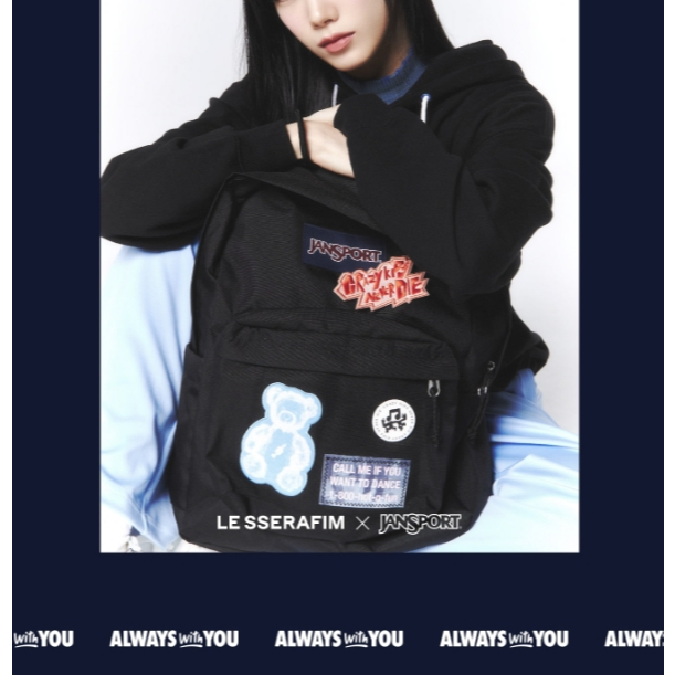 Le SSERAFIM x JAN SPORT COLLAB MERCH Superbreak Plus 黑色筆記本電腦 | 蝦皮購物