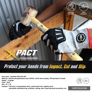 [Handmax] X-fact NO.403 | 抗衝擊和防割手套,切割 4 級 | 丁腈泡沫 | 塗層手套 | 防割 | 蝦皮購物