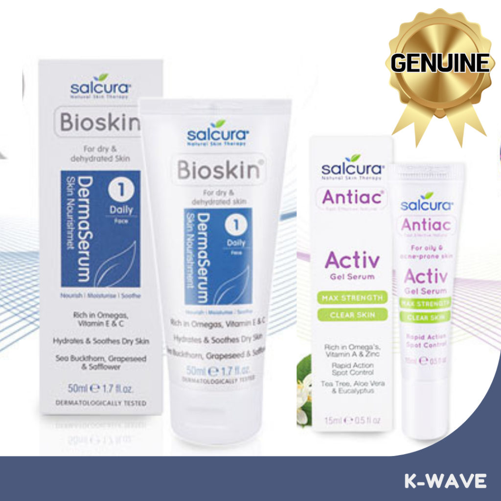 [Salcura] Bioskin DermaSerum 50ml & ANTIAC ACTIV 凝膠精華 15ml | 蝦皮購物