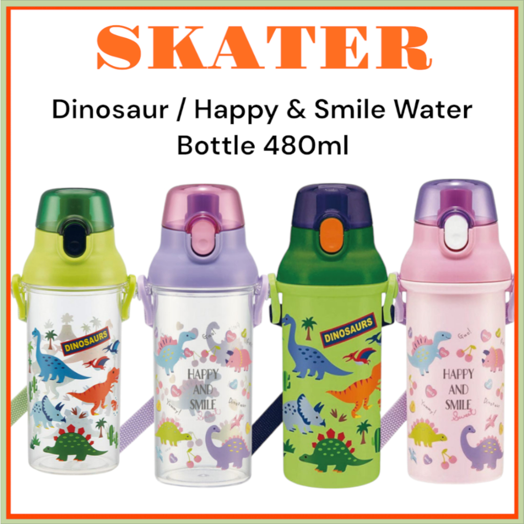 [Skater] Dinosaur / Happy & Smile 一鍵式水瓶 480ml PSB5SANAG / 一鍵 | 蝦皮購物